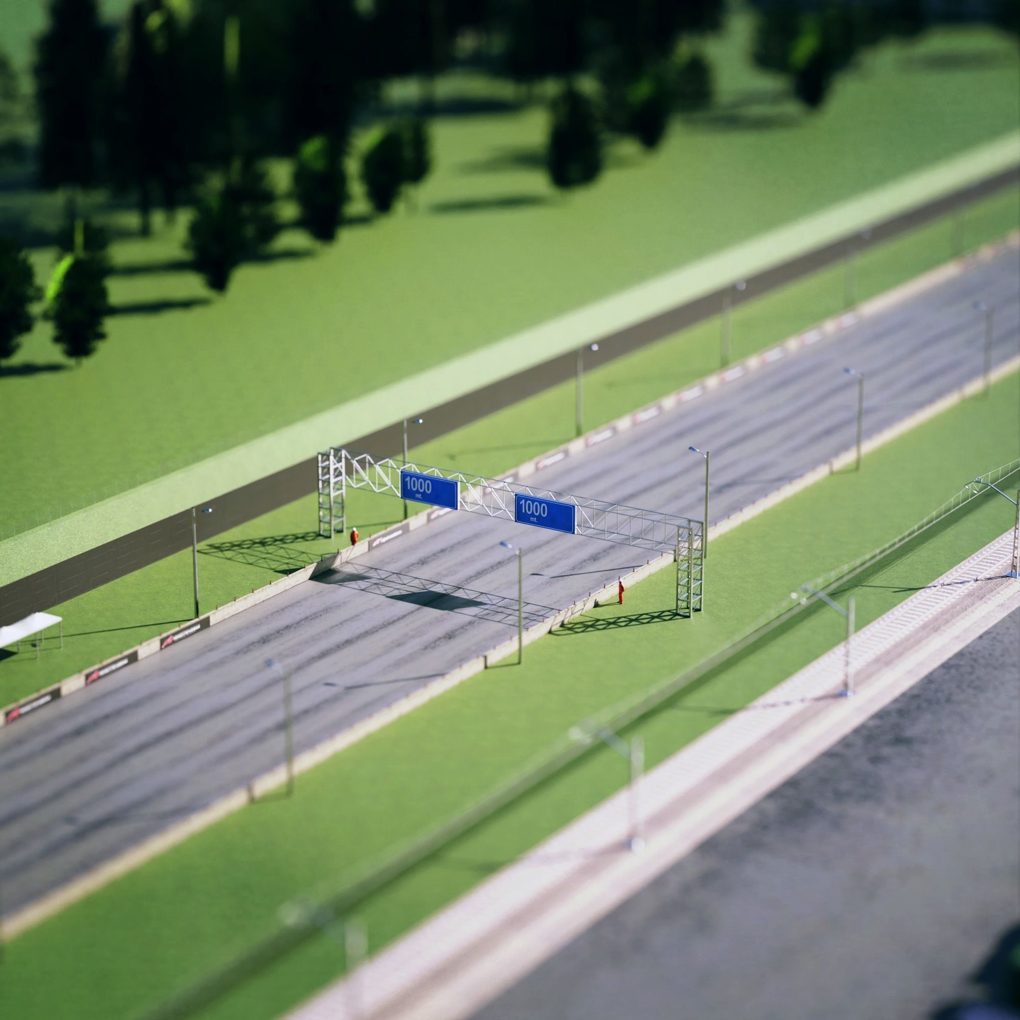 3D model Drag Strip - 2000m VR / AR / low-poly | CGTrader