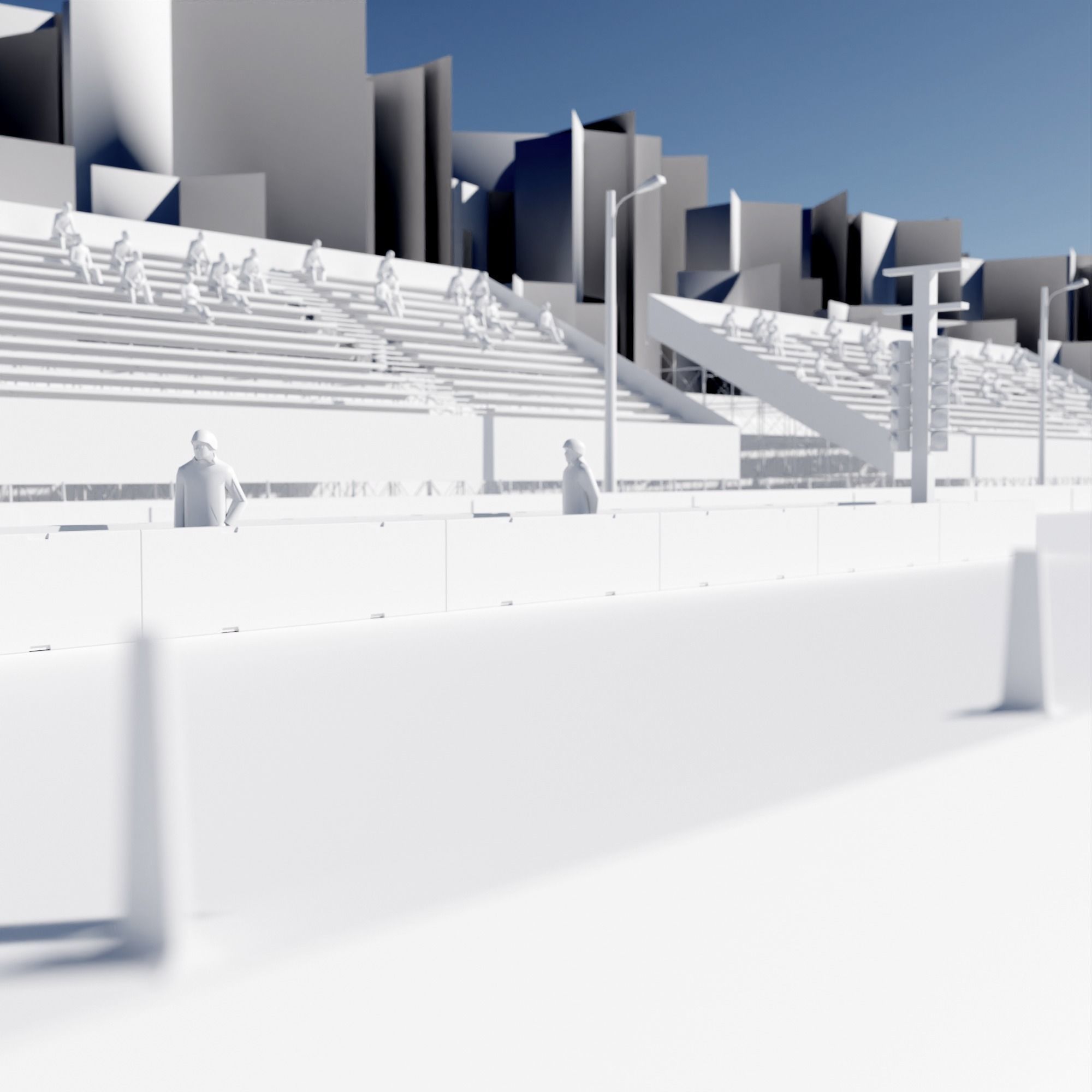3D model Drag Strip - 2000m VR / AR / low-poly | CGTrader