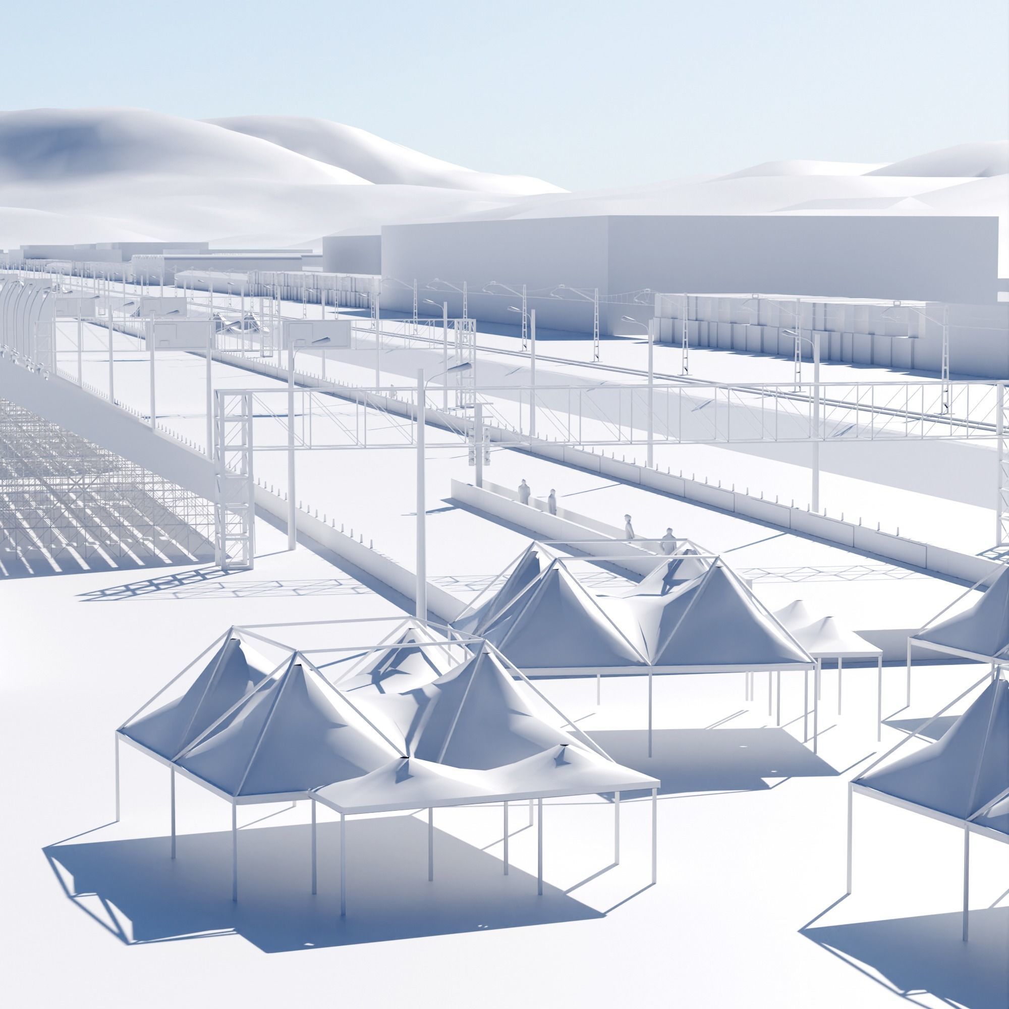 3D model Drag Strip - 2000m VR / AR / low-poly | CGTrader