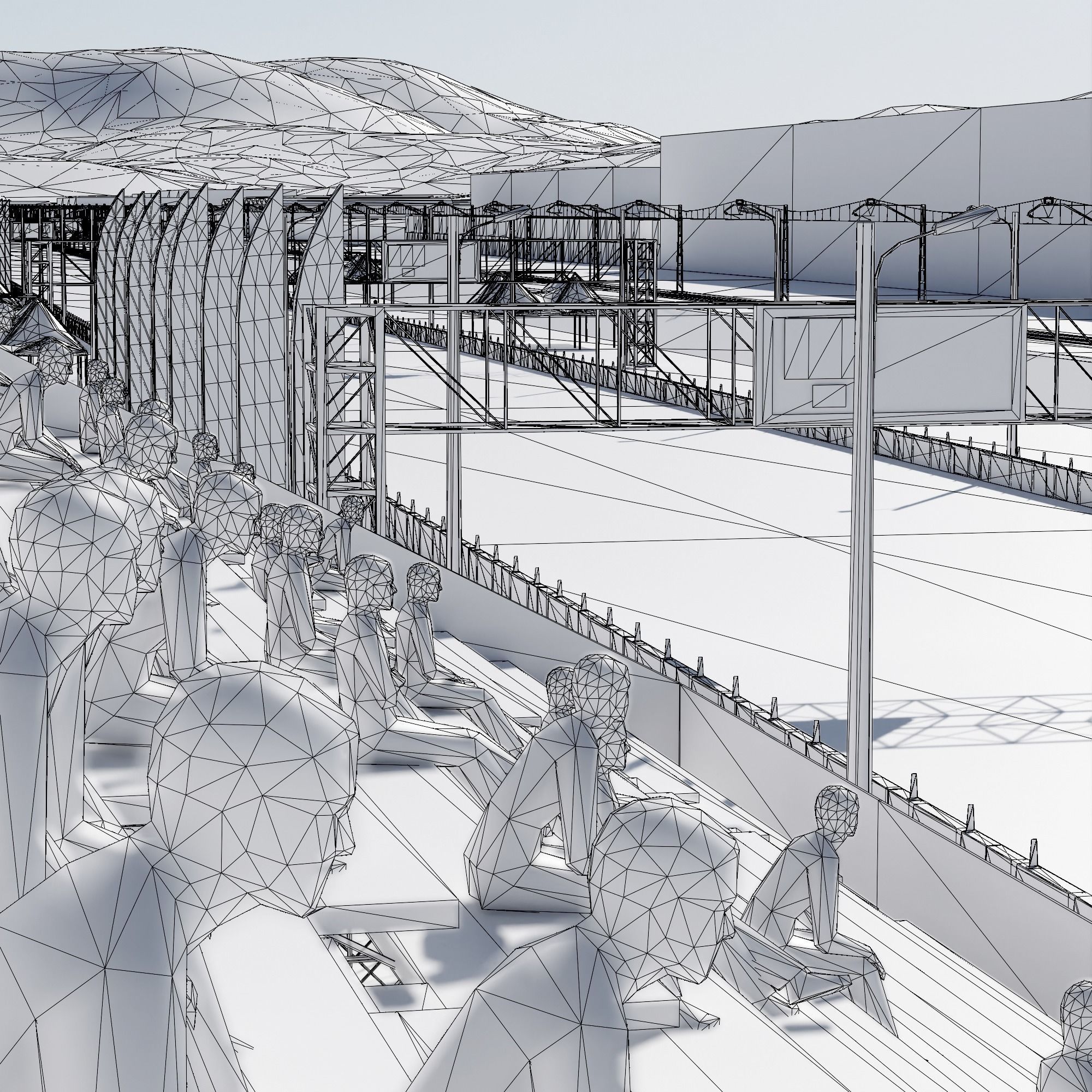 3D model Drag Strip - 2000m VR / AR / low-poly | CGTrader