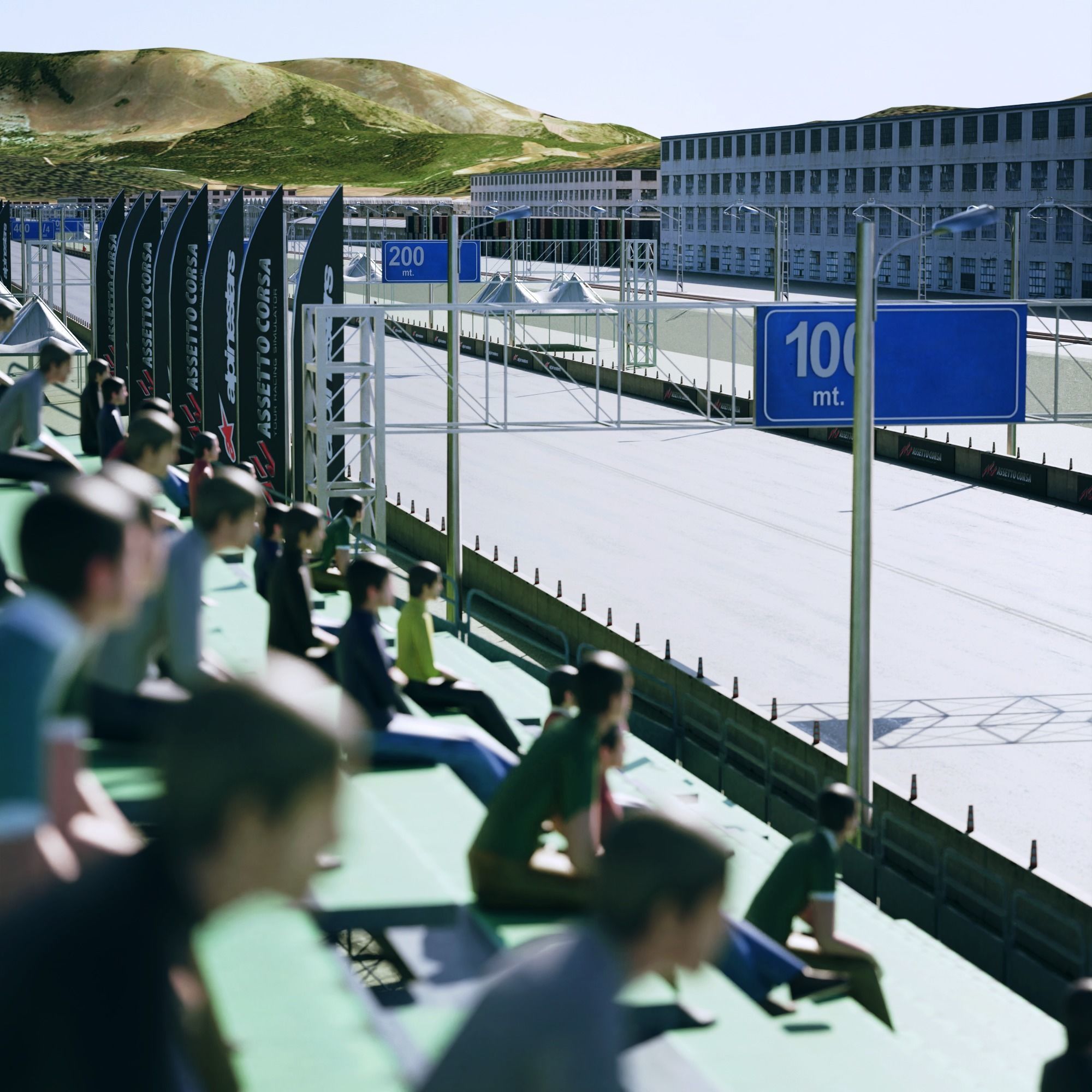 3D model Drag Strip - 2000m VR / AR / low-poly | CGTrader