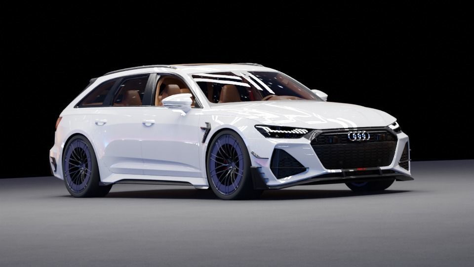 Audi RS6 3D model animated rigged | CGTrader