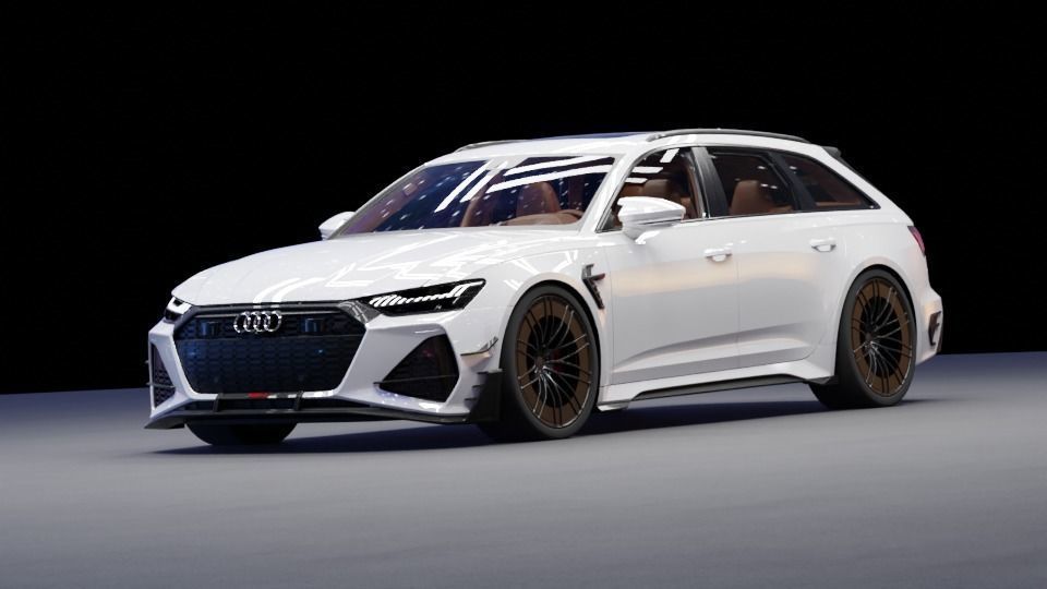 Audi RS6 3D model animated rigged | CGTrader