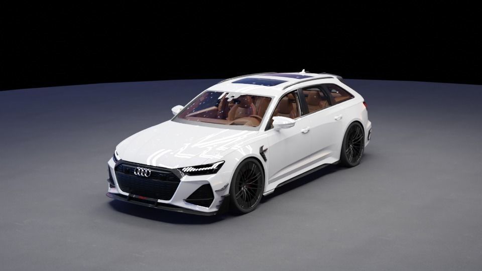 Audi RS6 3D model animated rigged | CGTrader