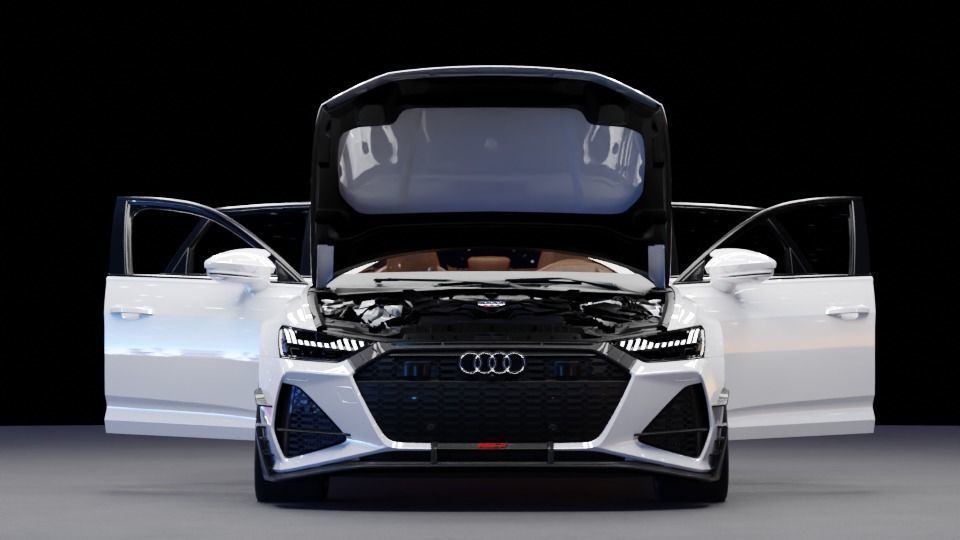 Audi RS6 3D model animated rigged | CGTrader