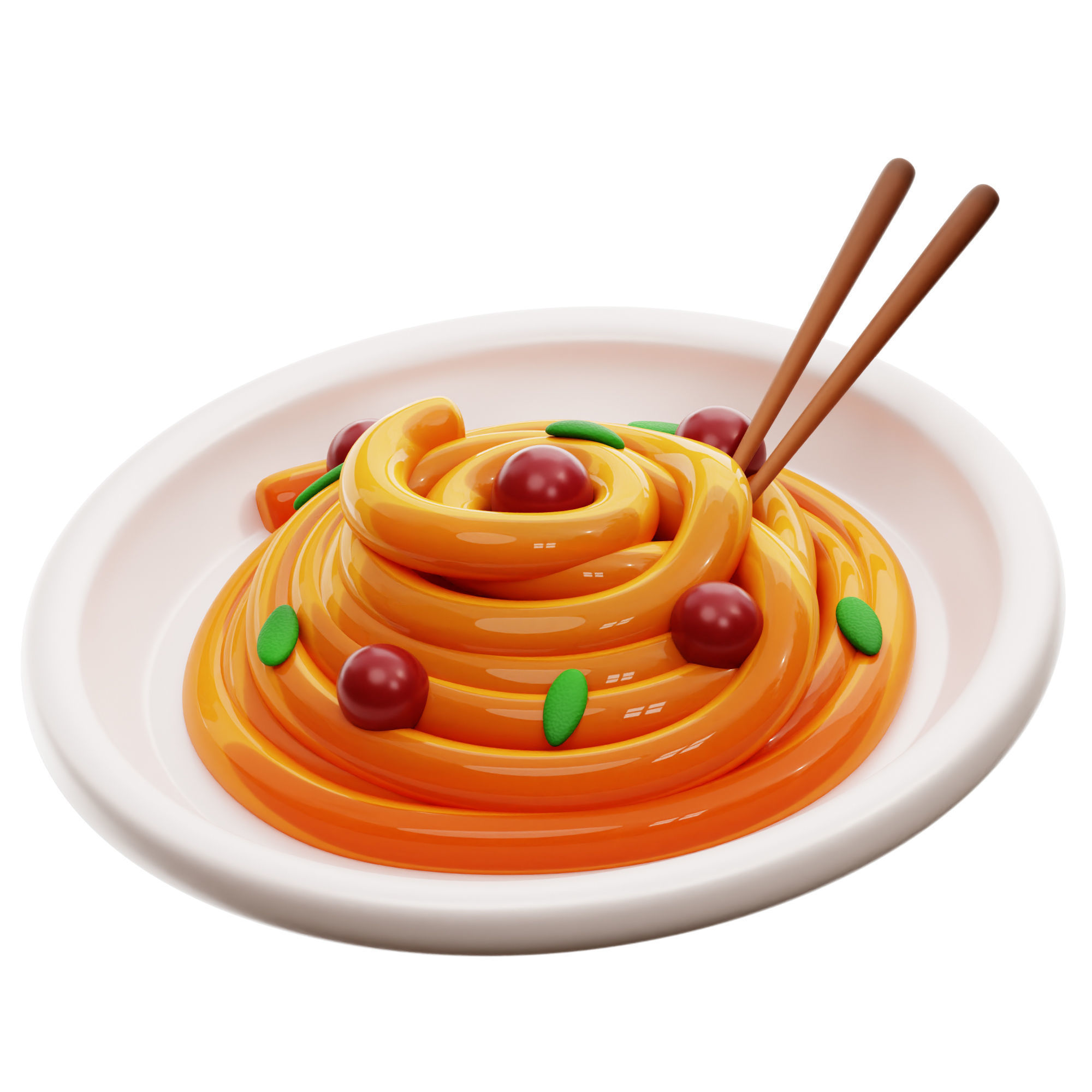 3D model Spaghetti 3D Icon VR / AR / low-poly | CGTrader