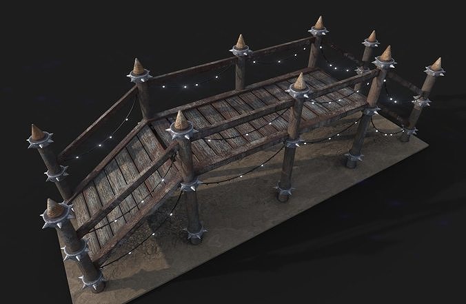 3D model Game Ready Wooden Bridge VR / AR / low-poly | CGTrader