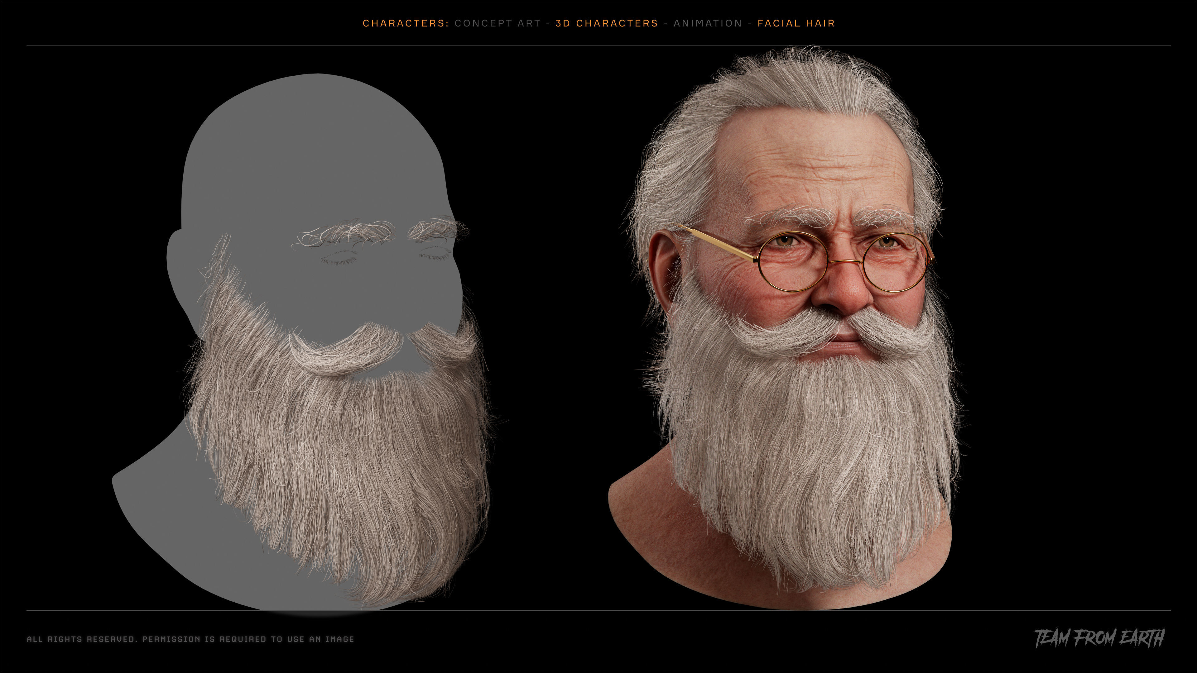 3D model Real-time long beard XGen VR / AR / low-poly | CGTrader