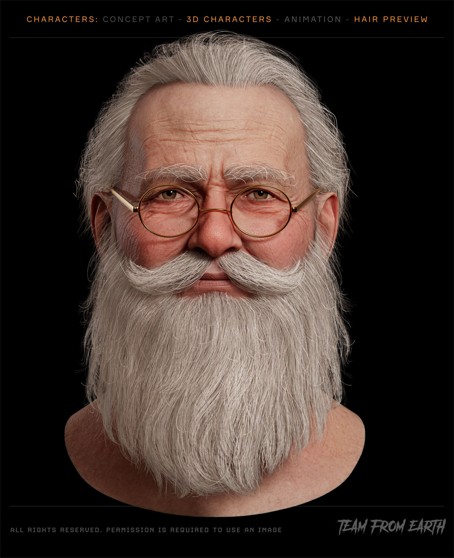 3D model Real-time long beard XGen VR / AR / low-poly | CGTrader