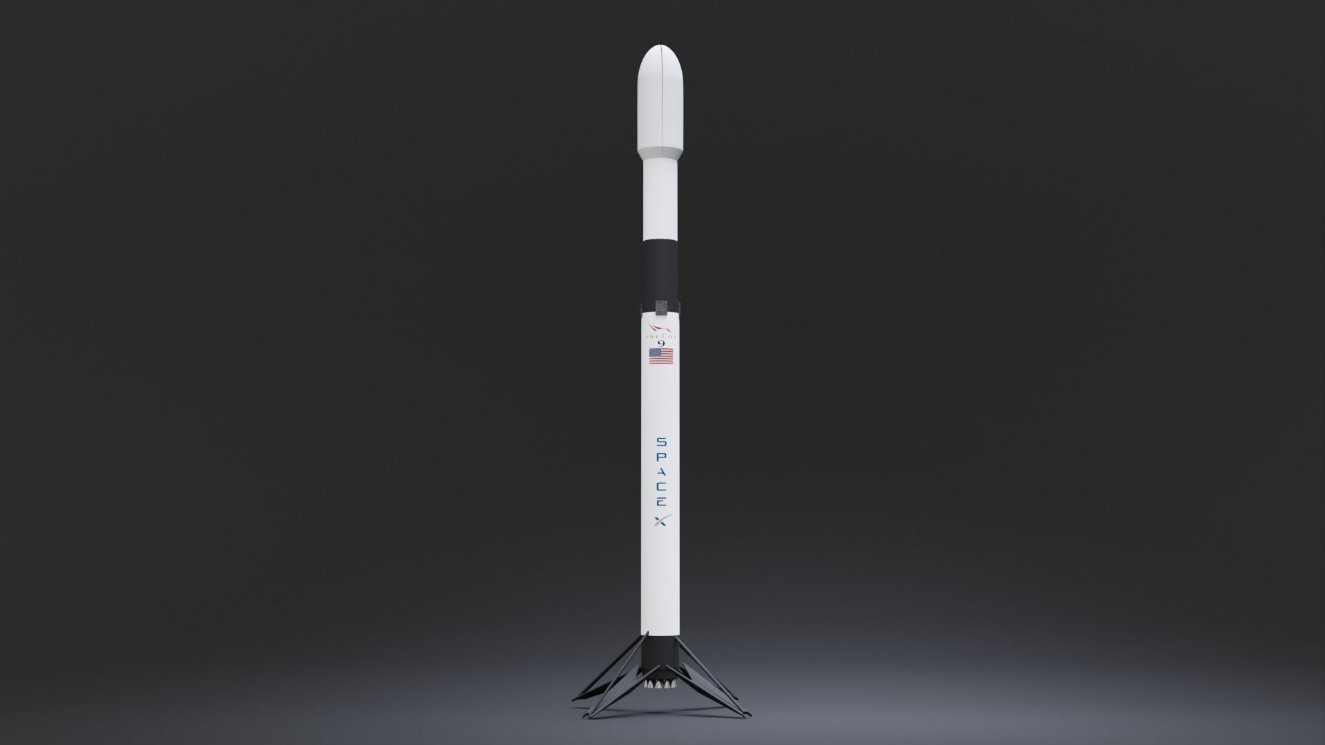 3D model Falcon 9 and Crew Dragon 3D Model VR / AR / low-poly | CGTrader