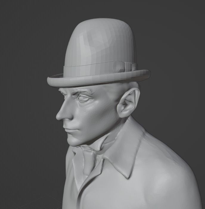 Franz Kafka 3D model 3D printable | CGTrader