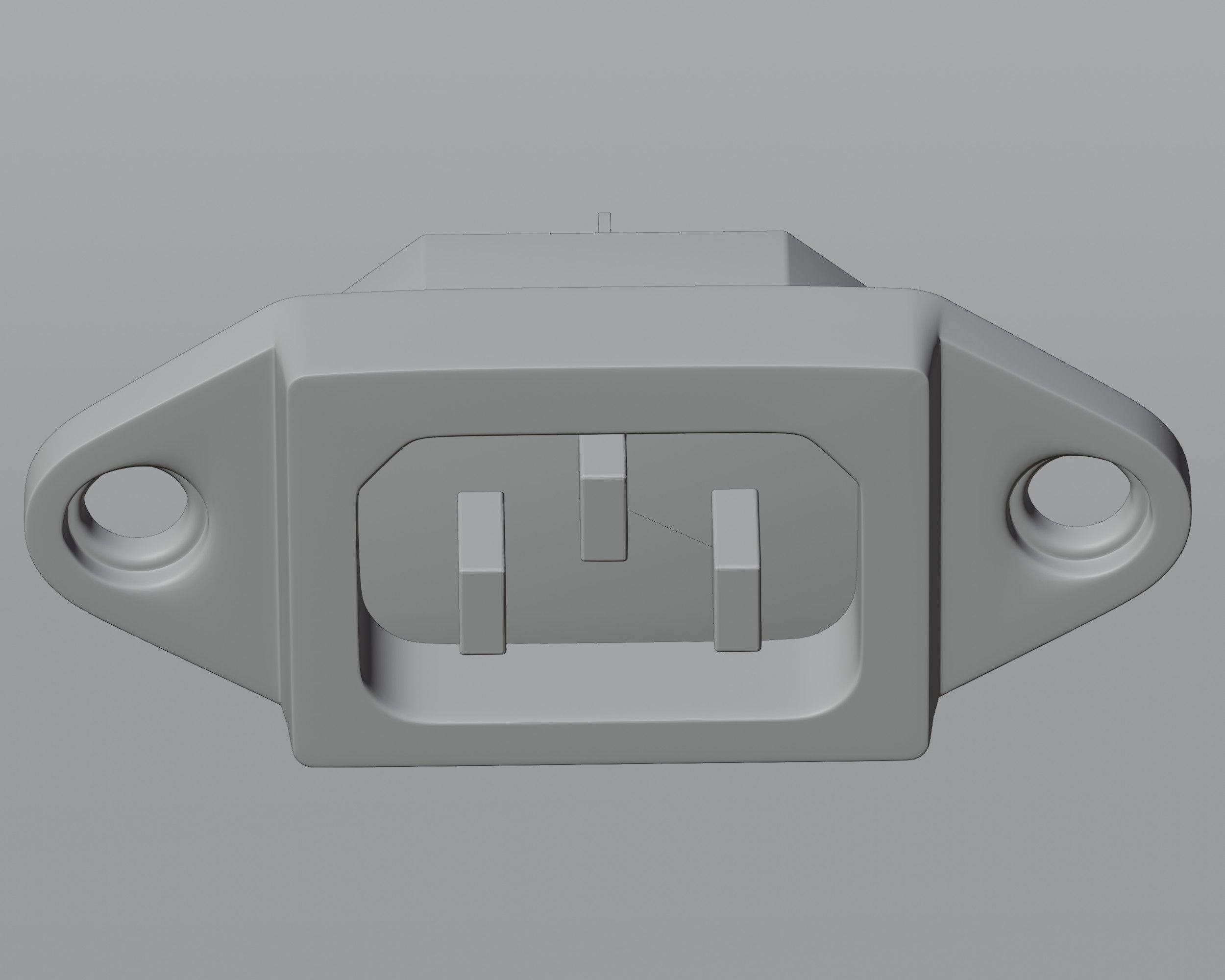 3D model IEC C14 AC Power Connector 3D model VR / AR / low-poly | CGTrader