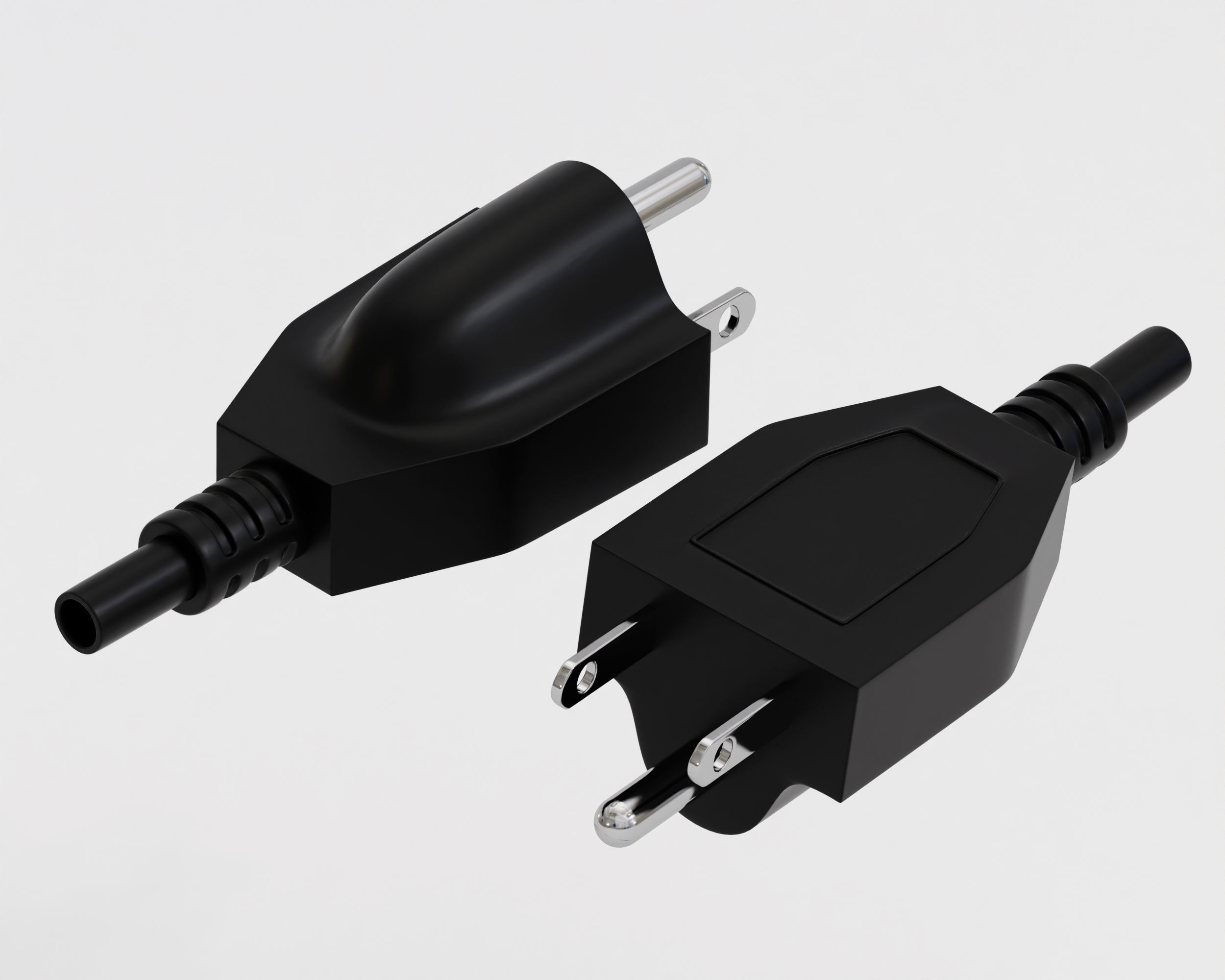 3D model NEMA 5-15 US electrical plugs Low-poly 3D model VR / AR / low ...