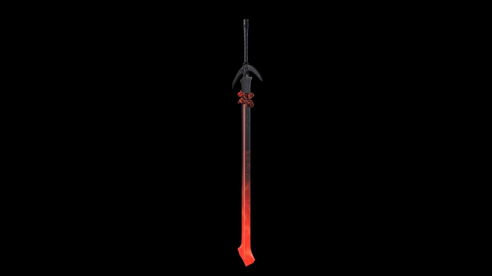 3D model fantasy flame blade VR / AR / low-poly | CGTrader