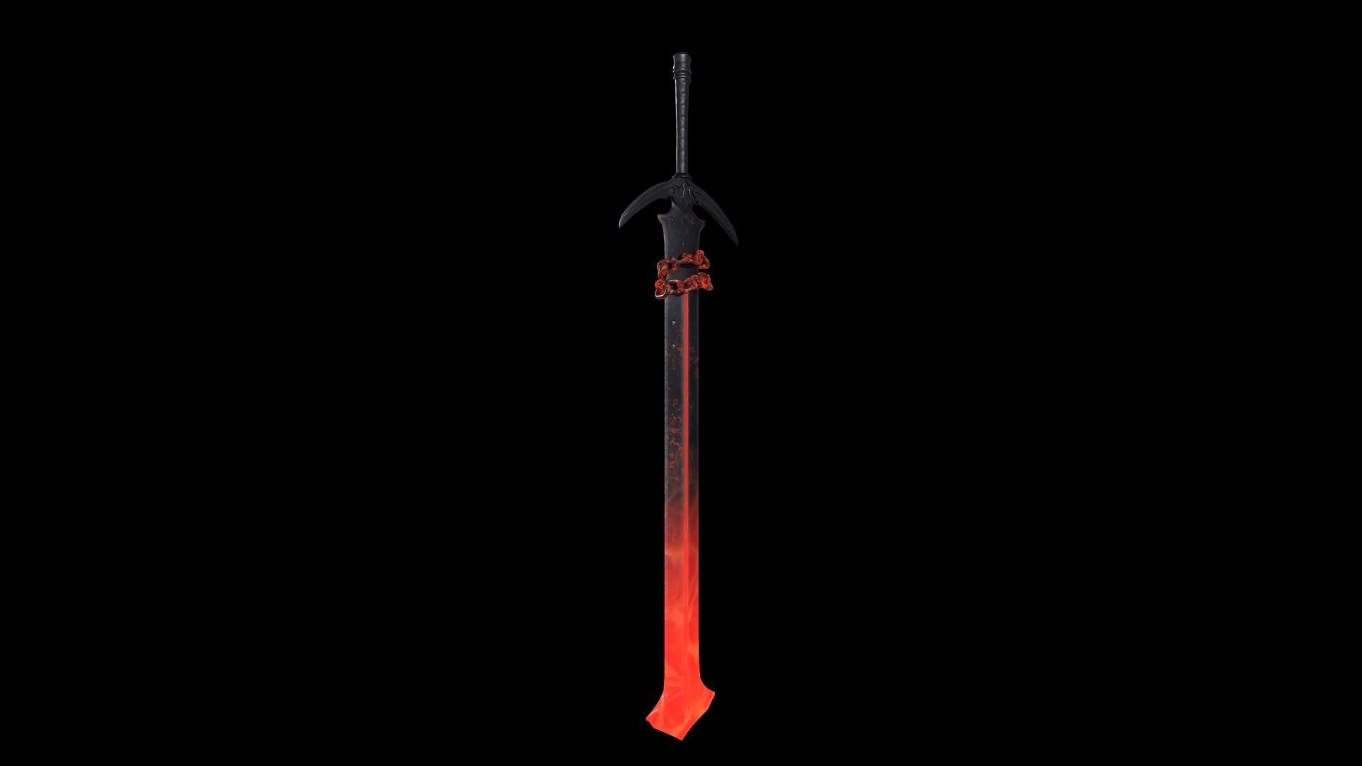 3D model fantasy flame blade VR / AR / low-poly | CGTrader