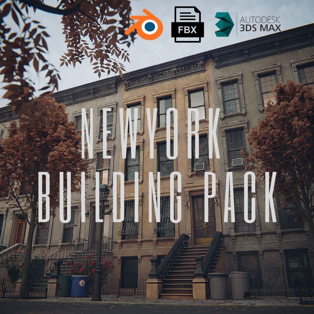 3D model Newyork Building Pack VR / AR / low-poly | CGTrader