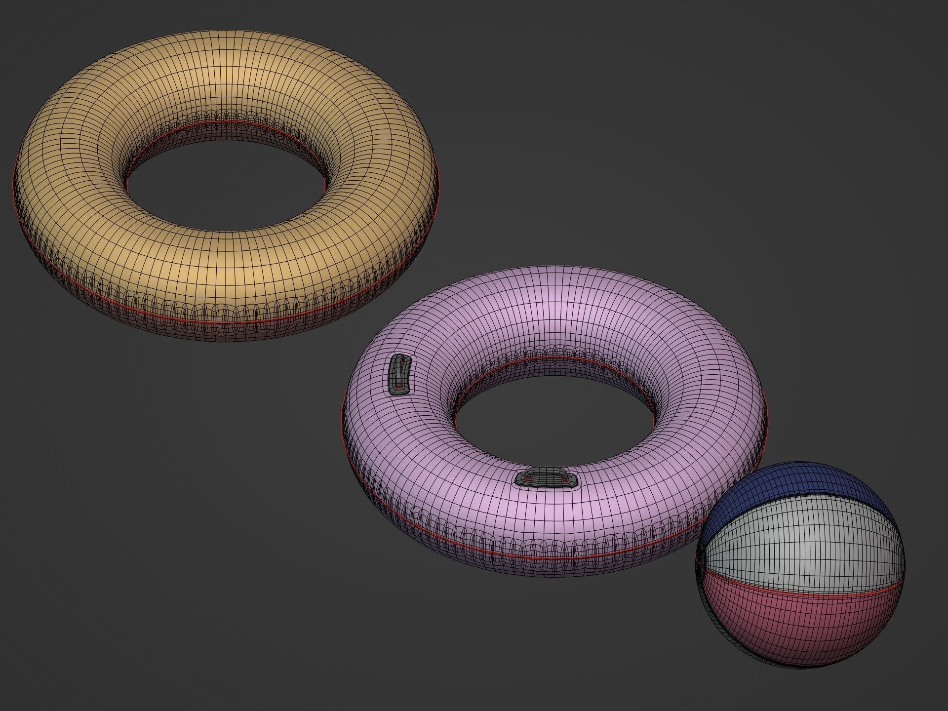 3D model Inflatable Pool toys VR / AR / low-poly | CGTrader