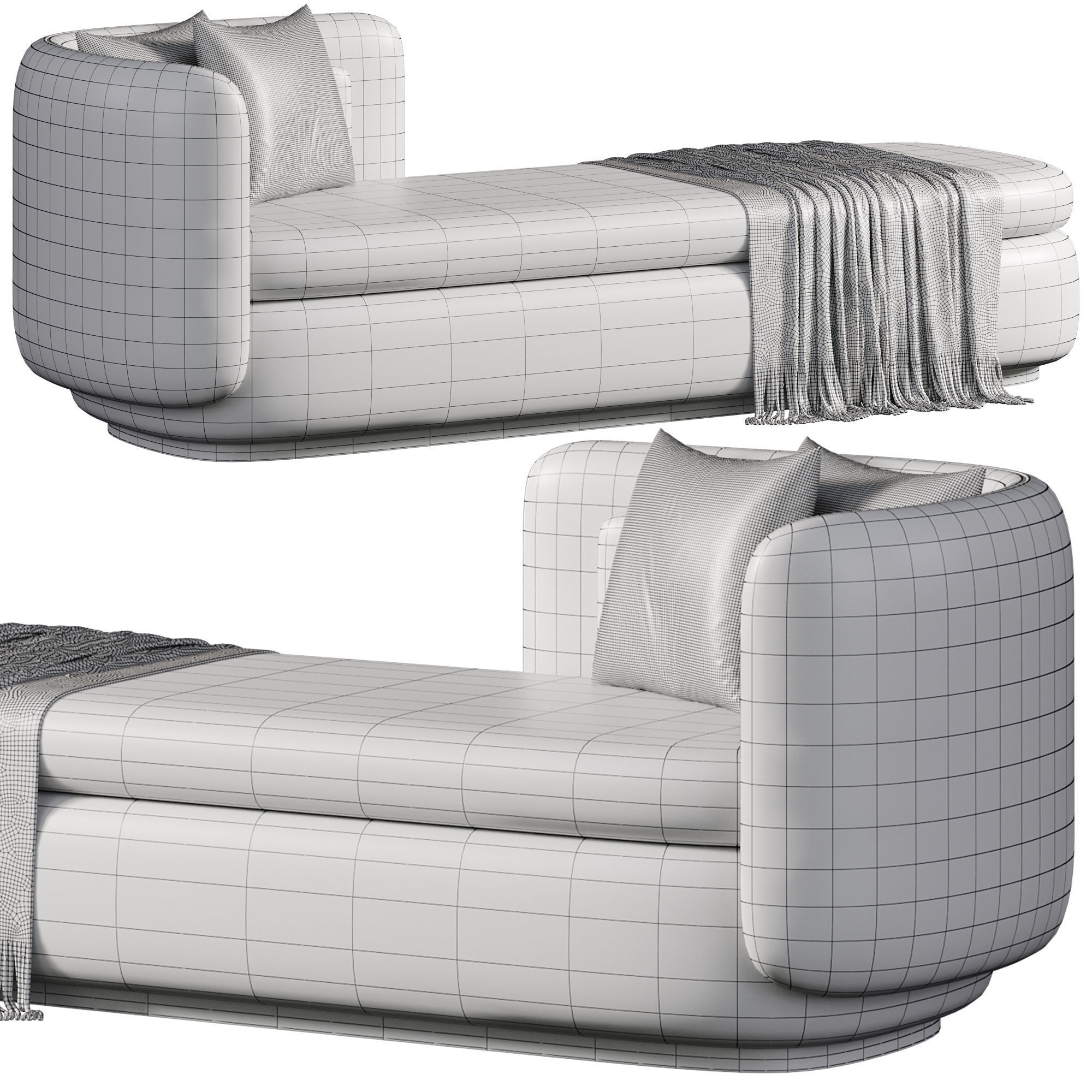 Shezlong glem Sofa 3D model | CGTrader