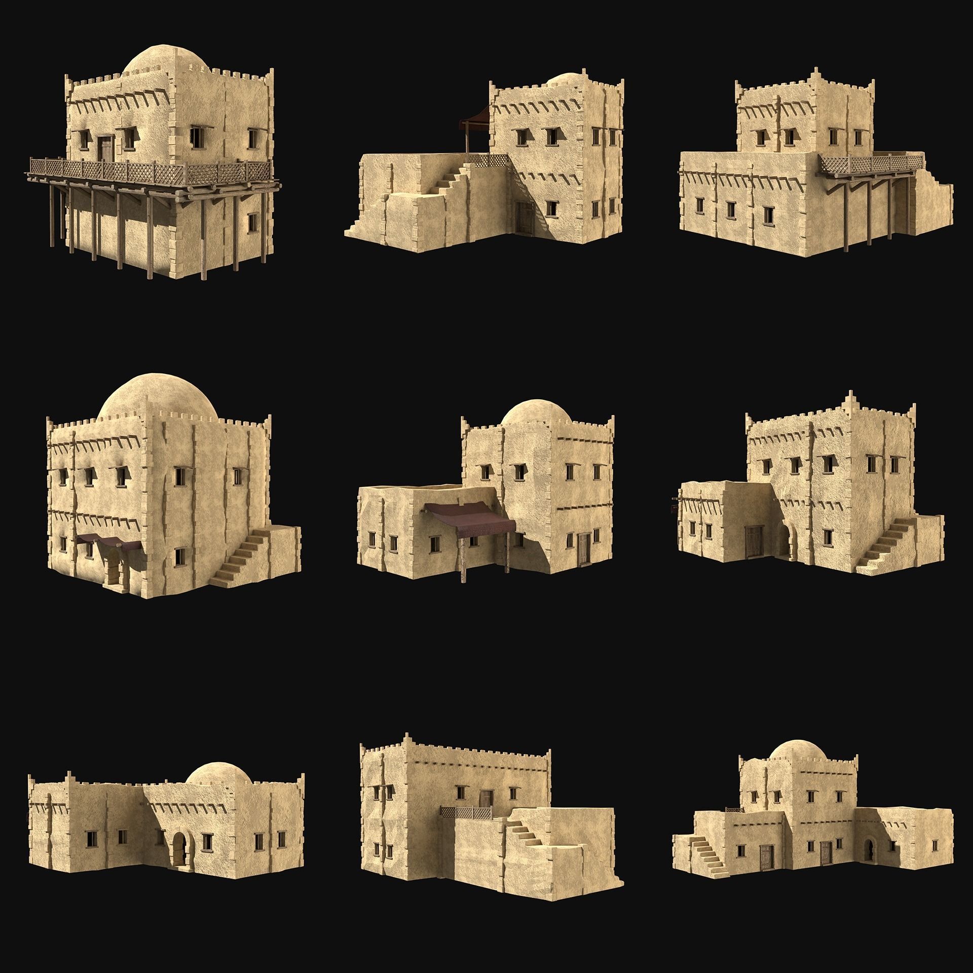 3D model DESERT ARAB ANCIENT EGYPT TURKEY SUMER BABYLON HOUSE ...