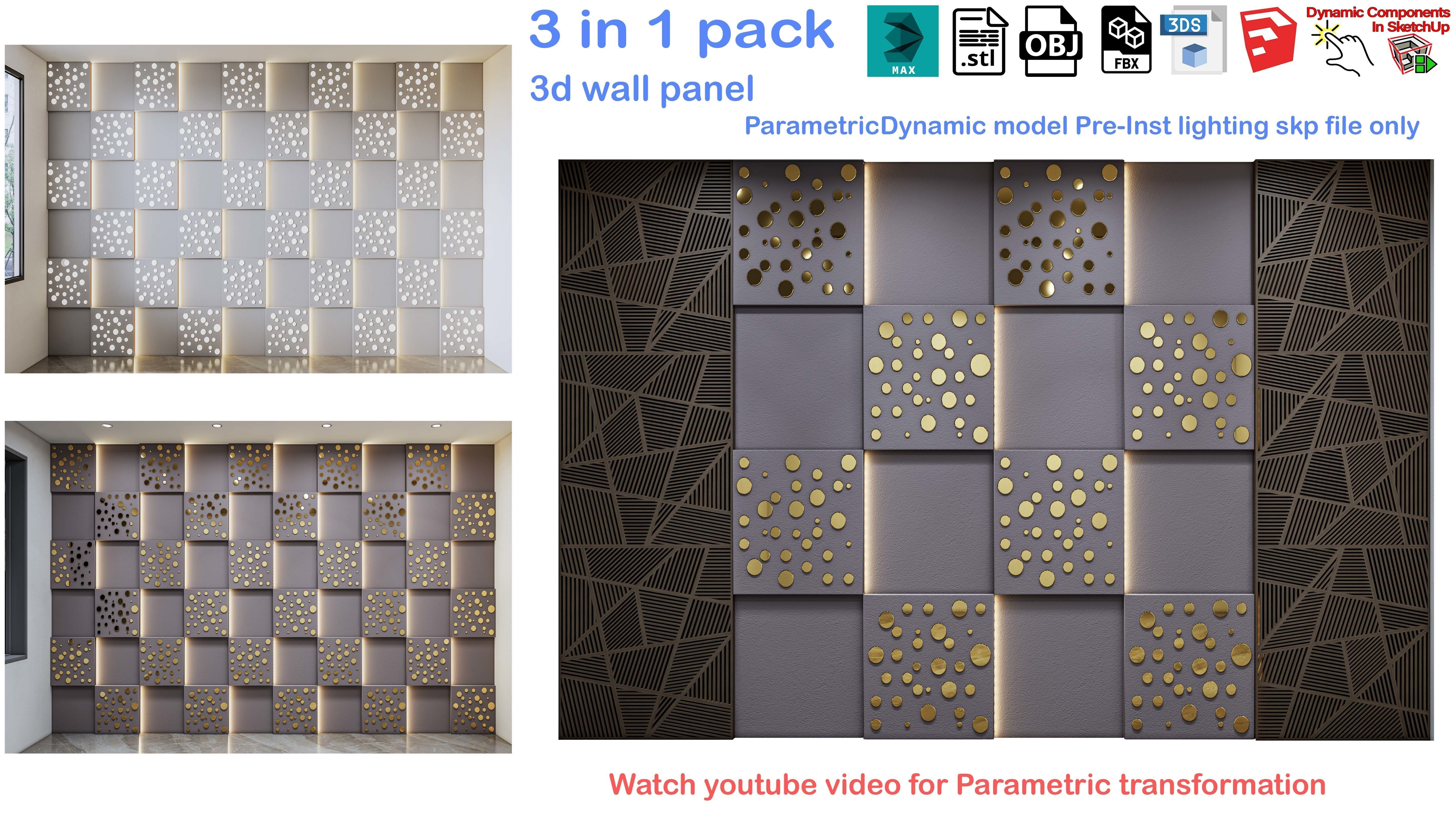 Decorative Wall Panel 3D wall panel 3d panel 3D model | CGTrader