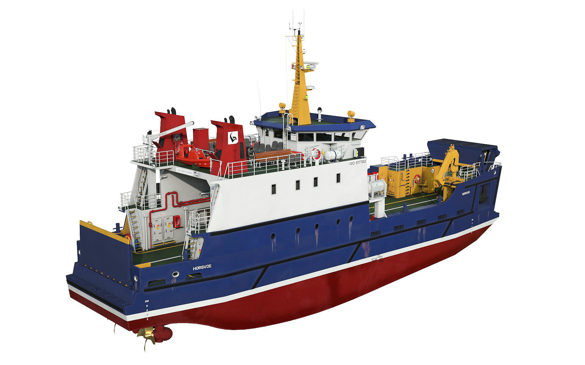 Ro-Ro Vehicle Passenger Ferry 3D model | CGTrader