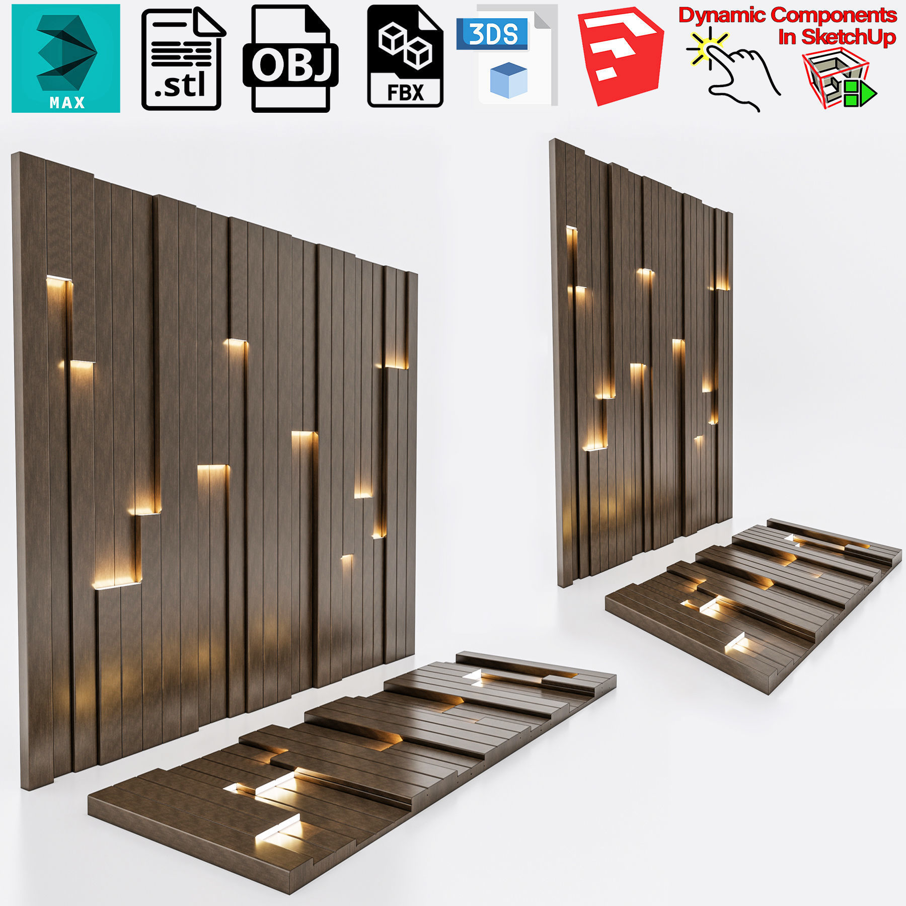 Decorative Wall Panel 3D wall panel 3d panel 3D model | CGTrader