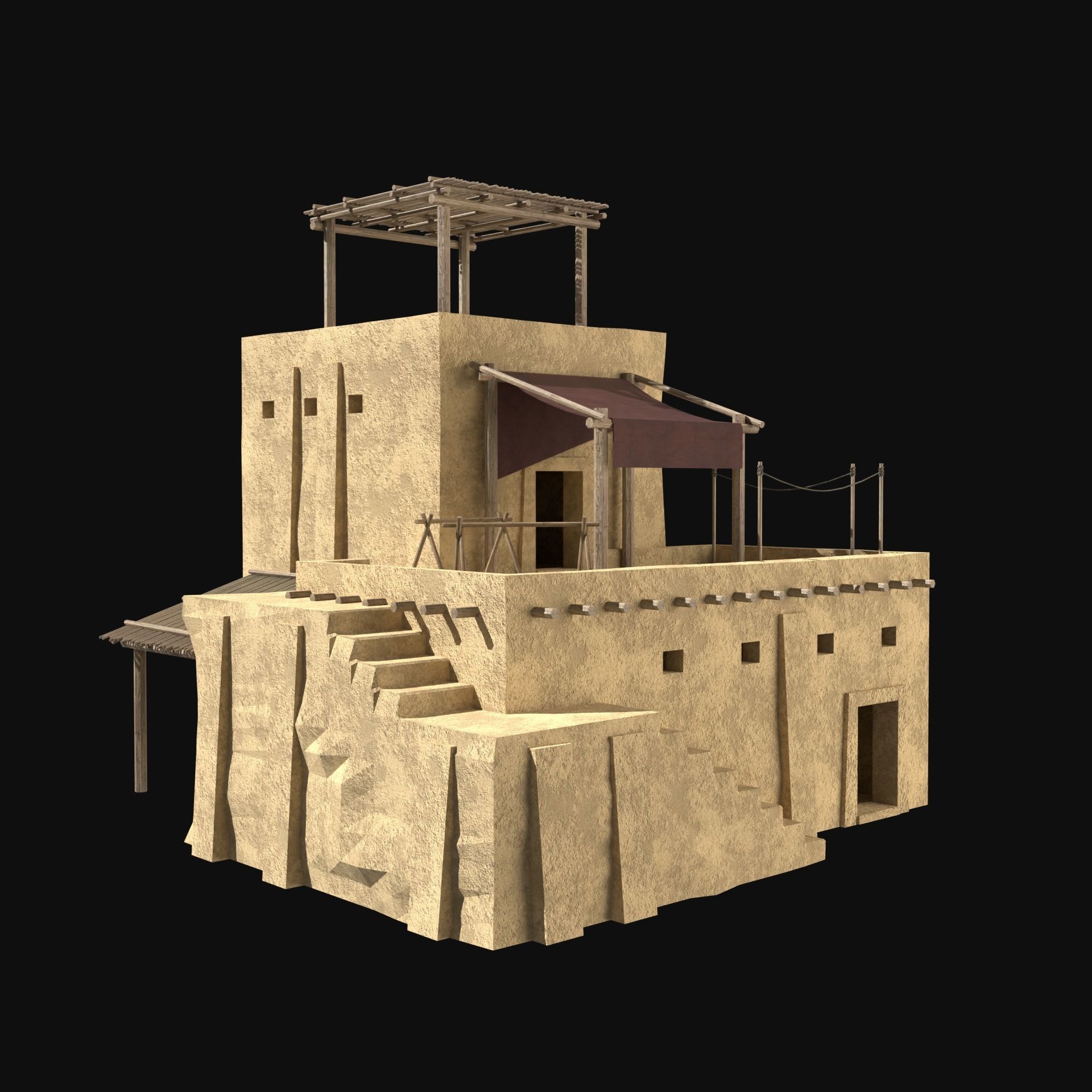 3D model ARAB DESERT ANCIENT EGYPT TURKEY SUMER BABYLON HOUSE ...