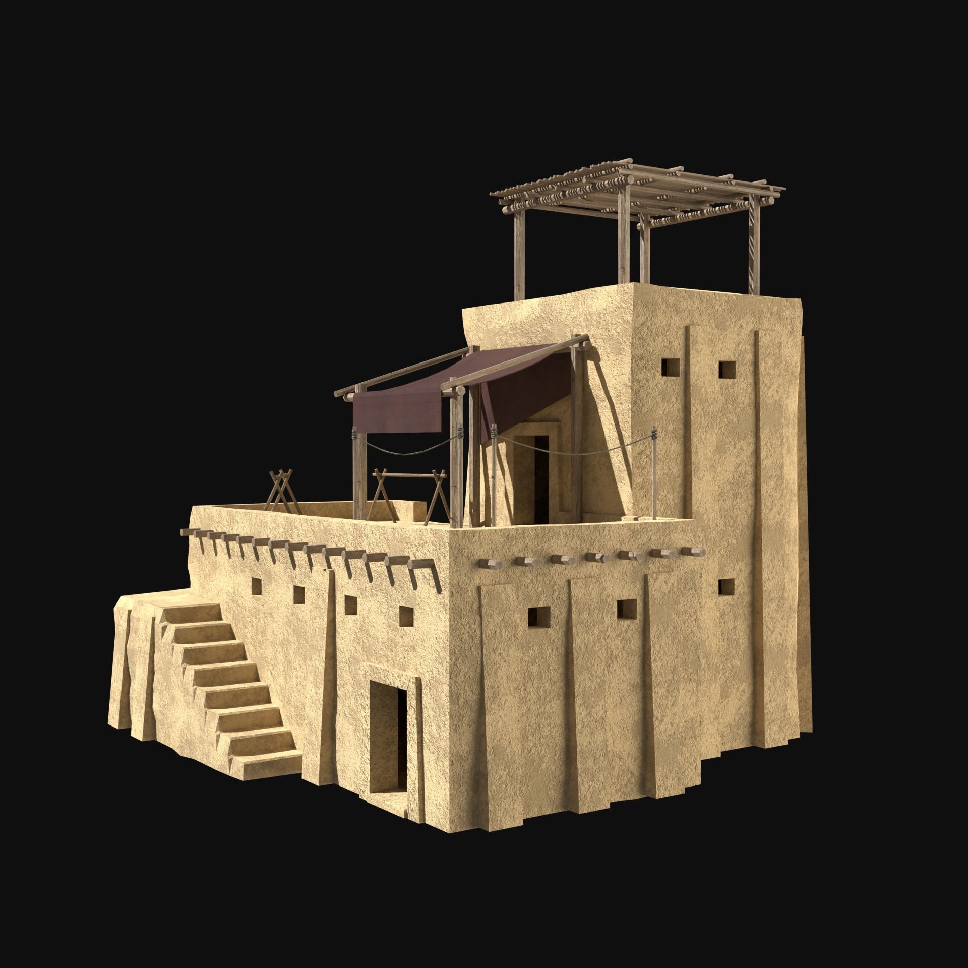 3D model ARAB DESERT ANCIENT EGYPT TURKEY SUMER BABYLON HOUSE ...