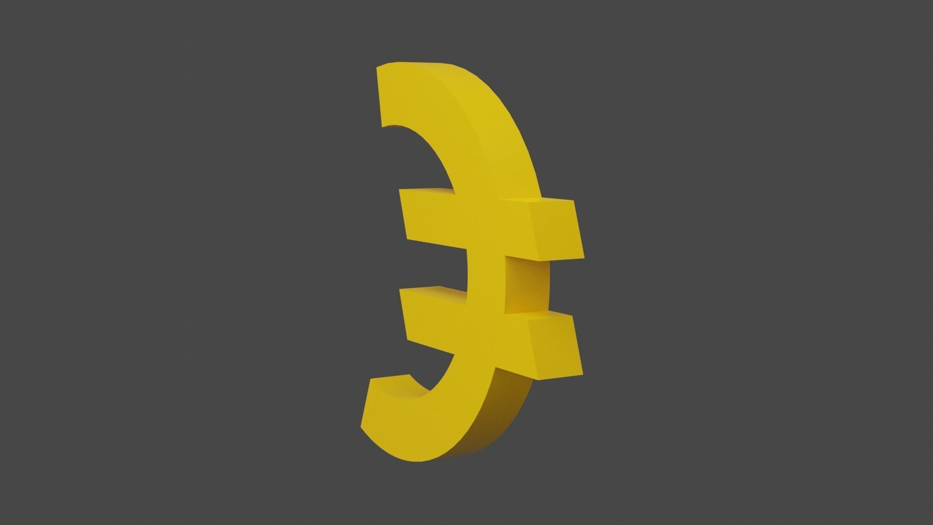 3D model Euro Icon VR / AR / low-poly | CGTrader