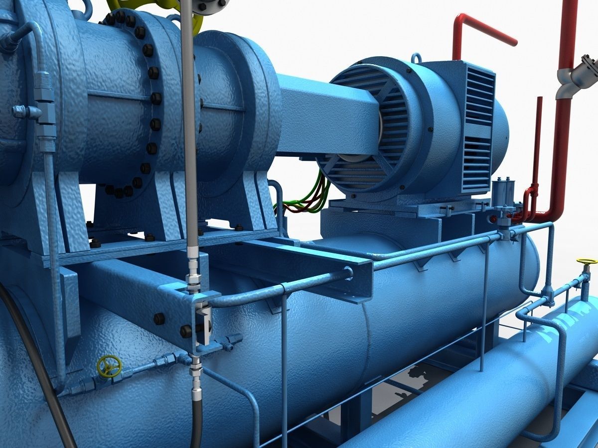 Ammonia Compressor 3D model | CGTrader