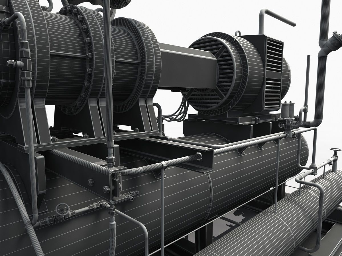 Ammonia Compressor 3D model | CGTrader