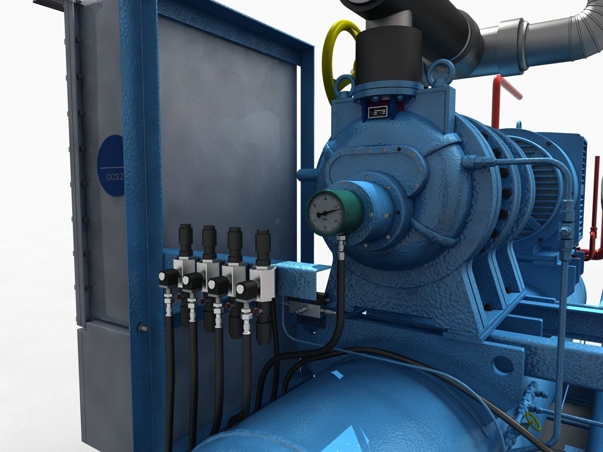Ammonia Compressor 3D model | CGTrader