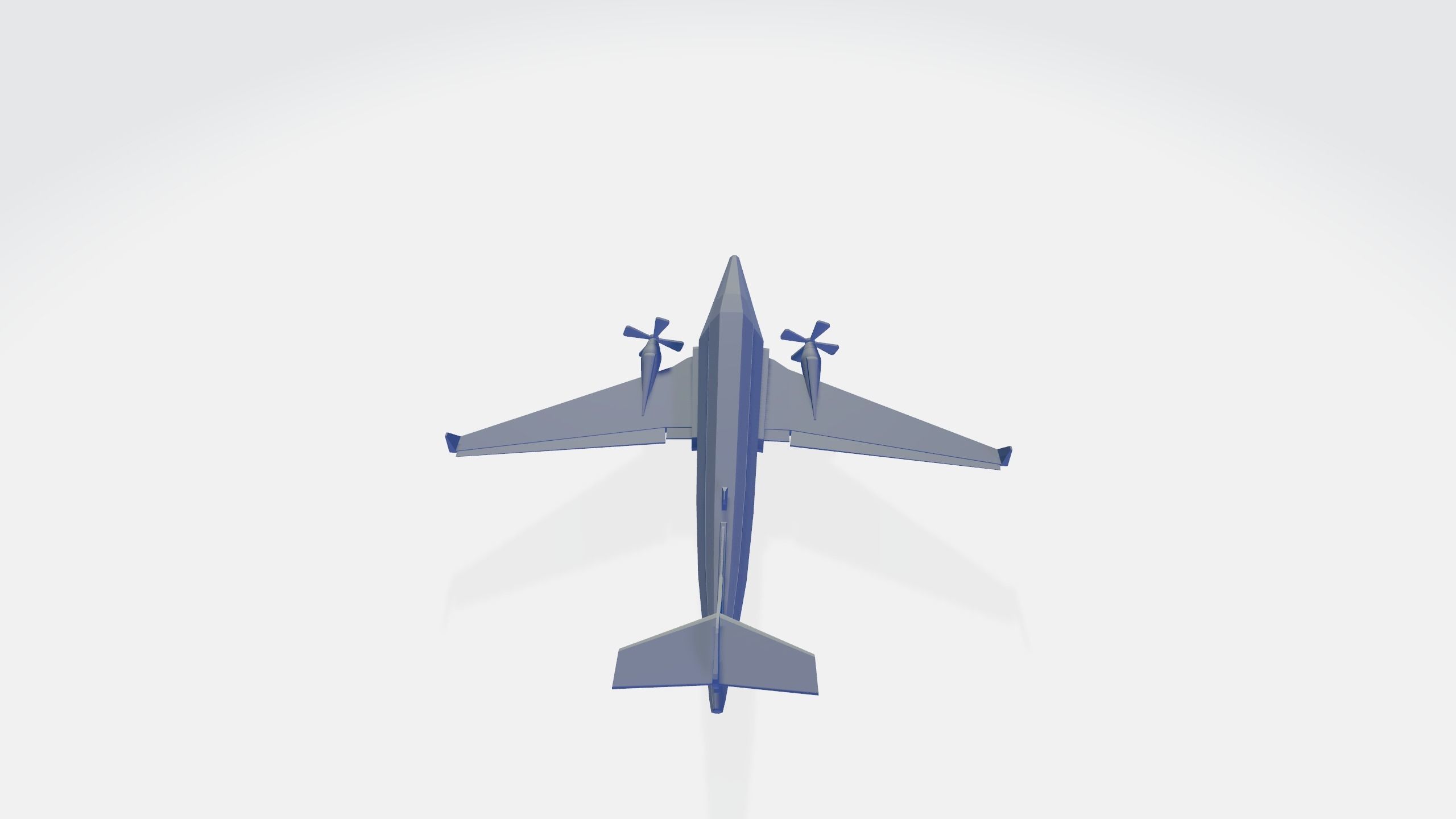 3D model Bombardier jet with propeller VR / AR / low-poly | CGTrader