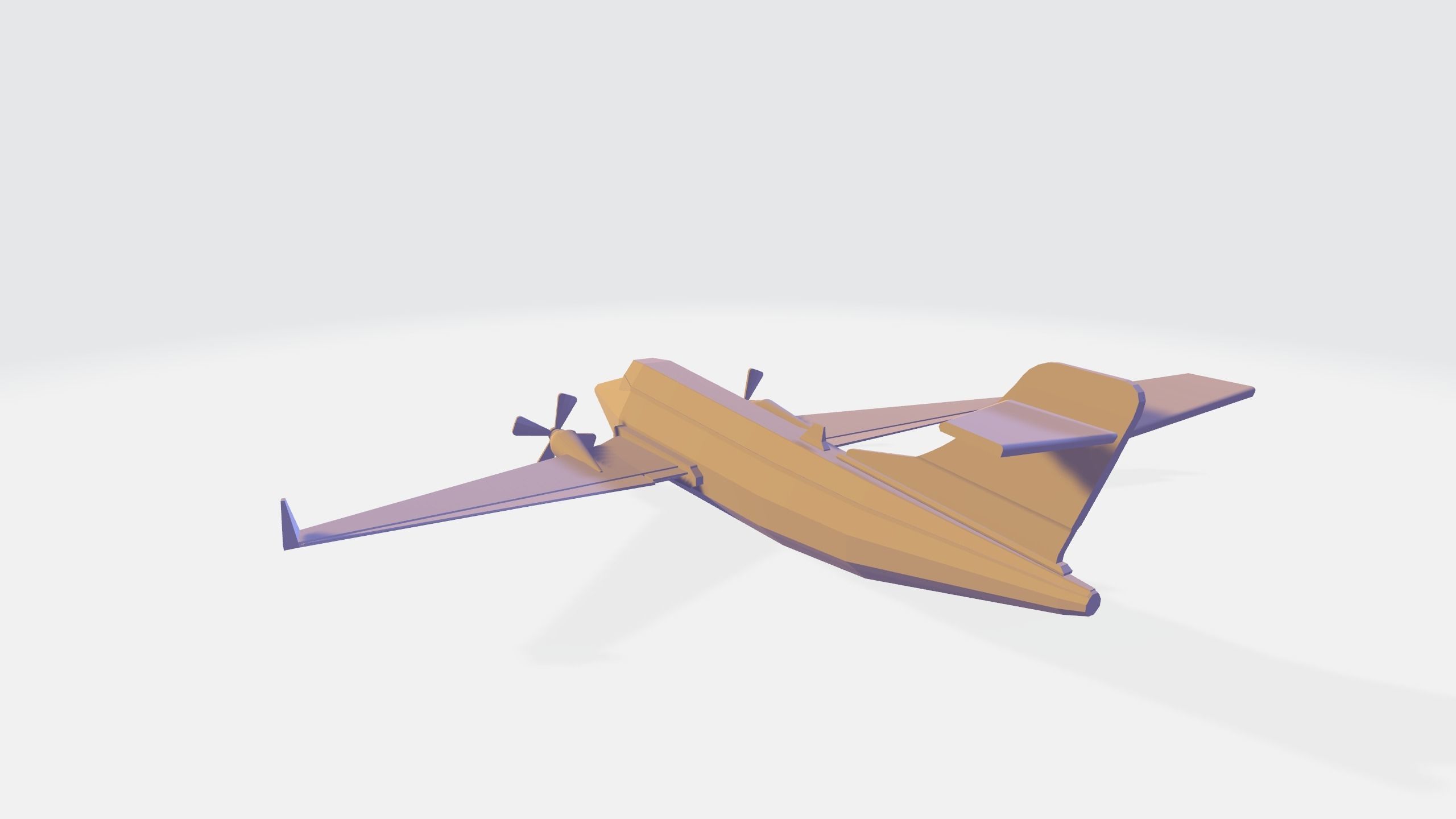 3D model Bombardier jet with propeller VR / AR / low-poly | CGTrader