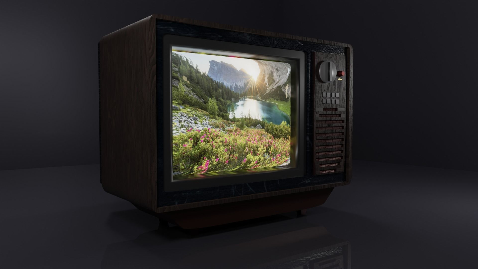 Old TV 3D model - high resolution 3D model rigged | CGTrader