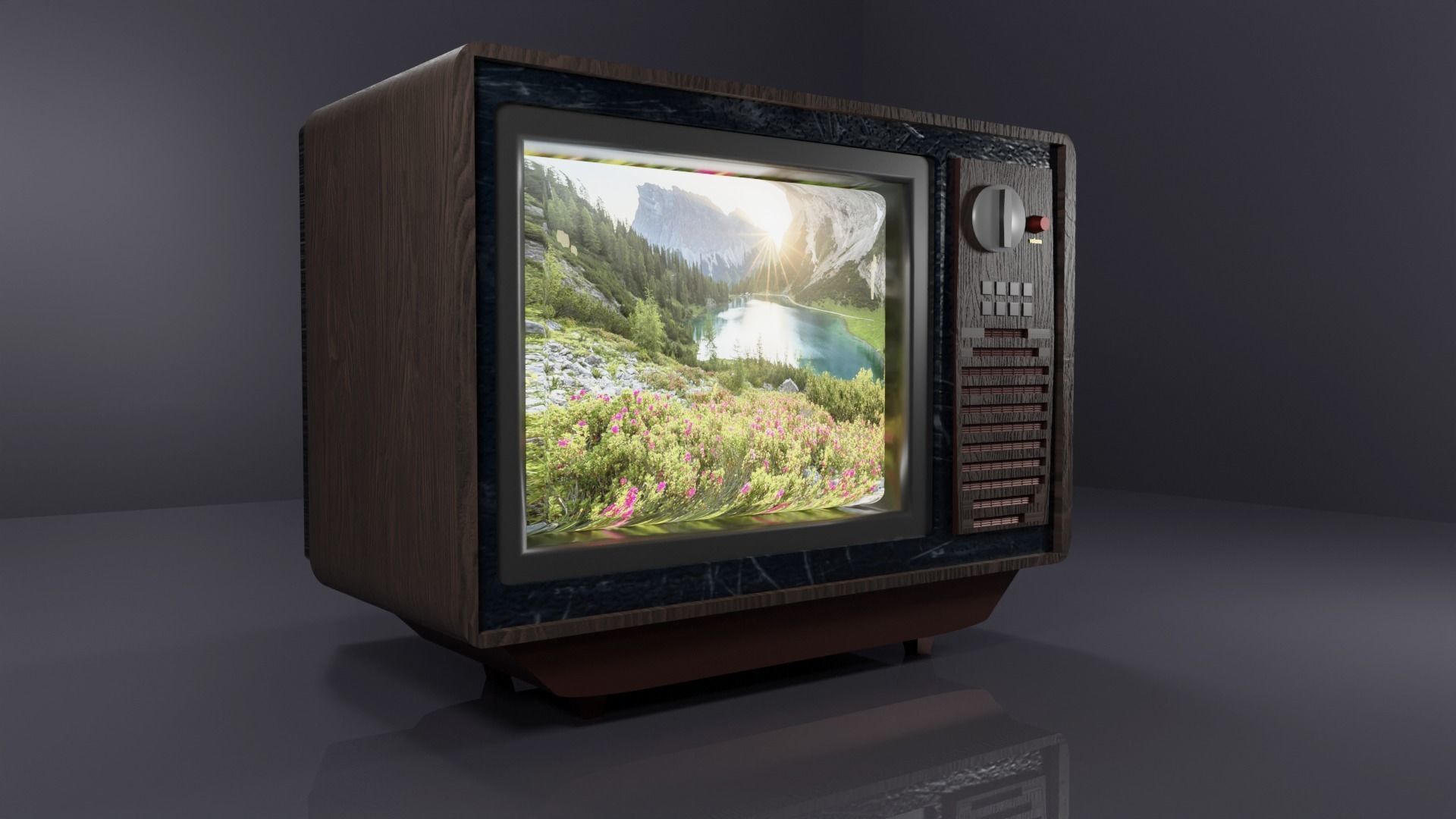Old TV 3D model - high resolution 3D model rigged | CGTrader