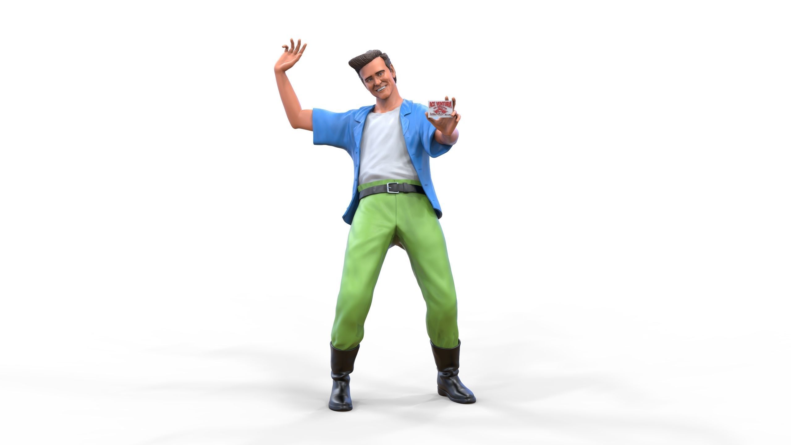 Jim Carrey Ace 3D model 3D printable | CGTrader