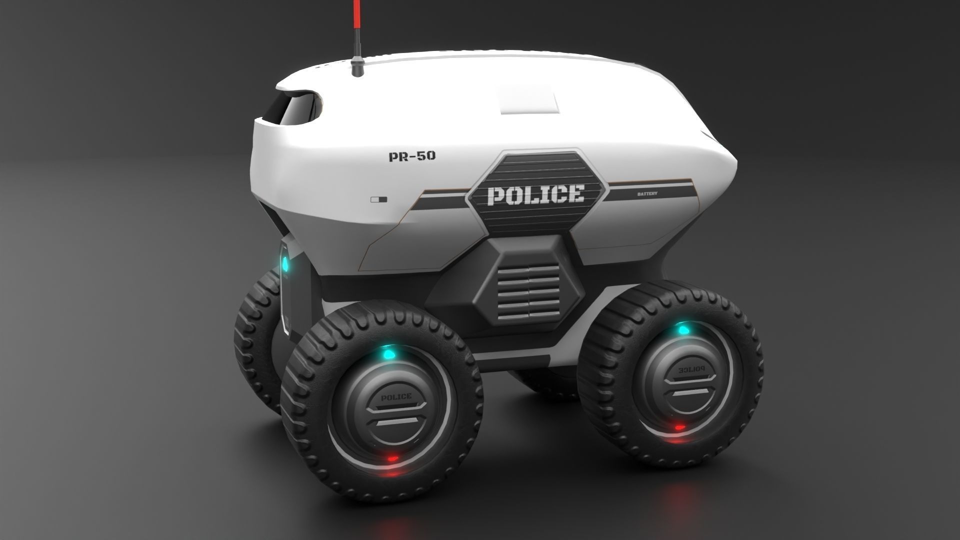 3D model Sci-fi Police Droid Robot VR / AR / low-poly | CGTrader
