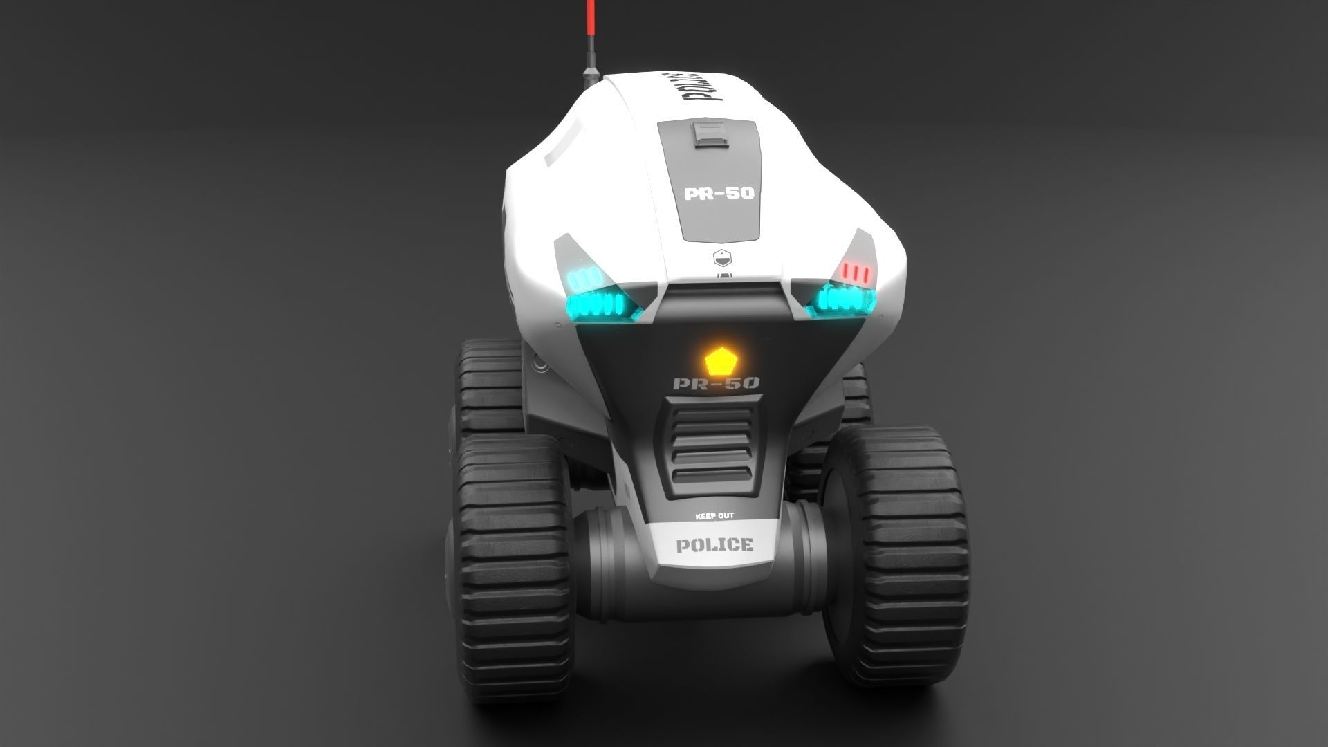 3D model Sci-fi Police Droid Robot VR / AR / low-poly | CGTrader