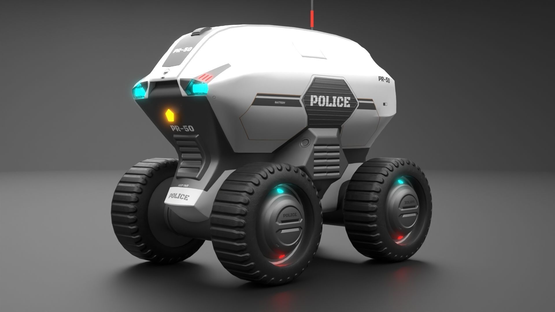 3D model Sci-fi Police Droid Robot VR / AR / low-poly | CGTrader