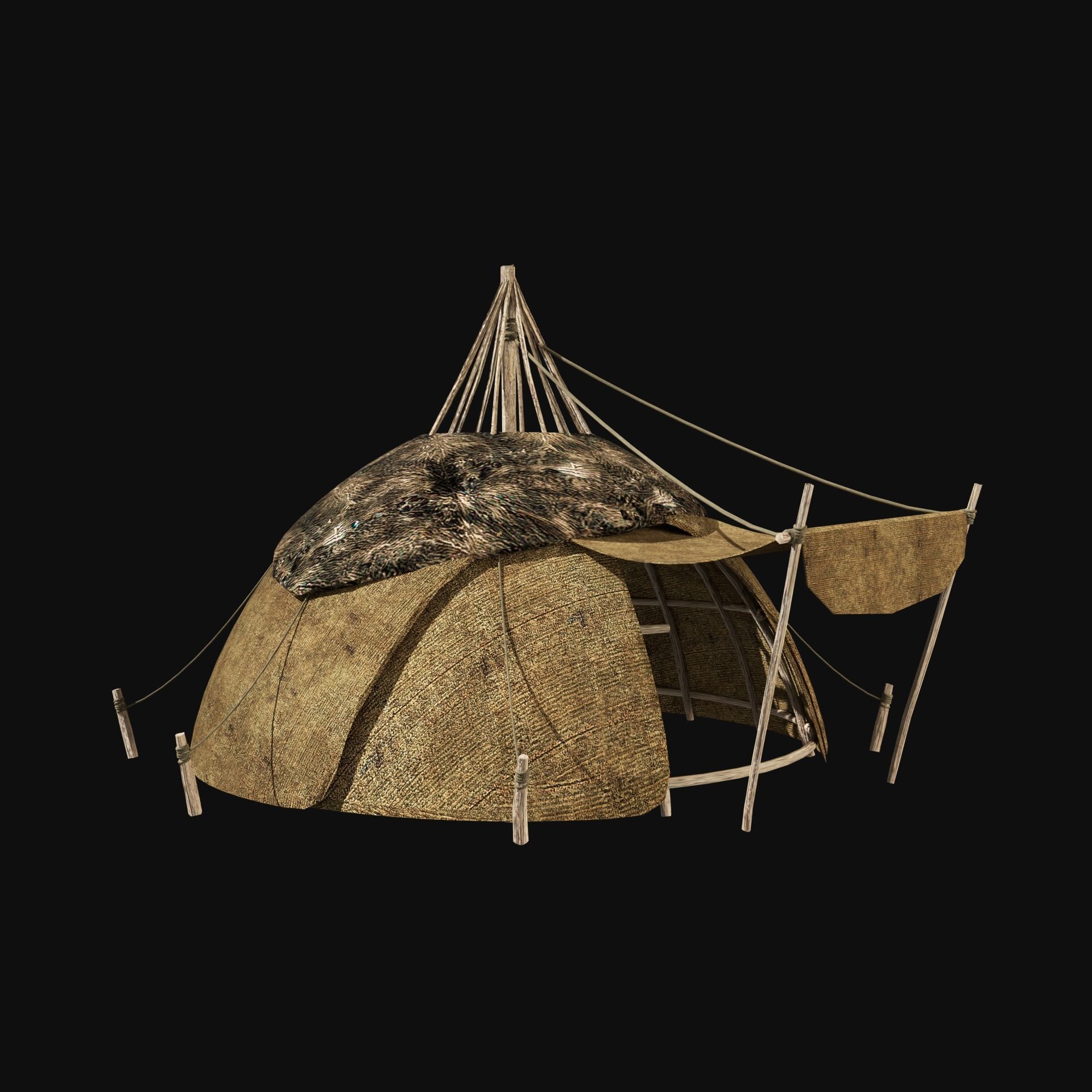 3D model PRIMAL HUNTER NATIVE HUNTER TENT SHELTER COLLECTION VR / AR ...