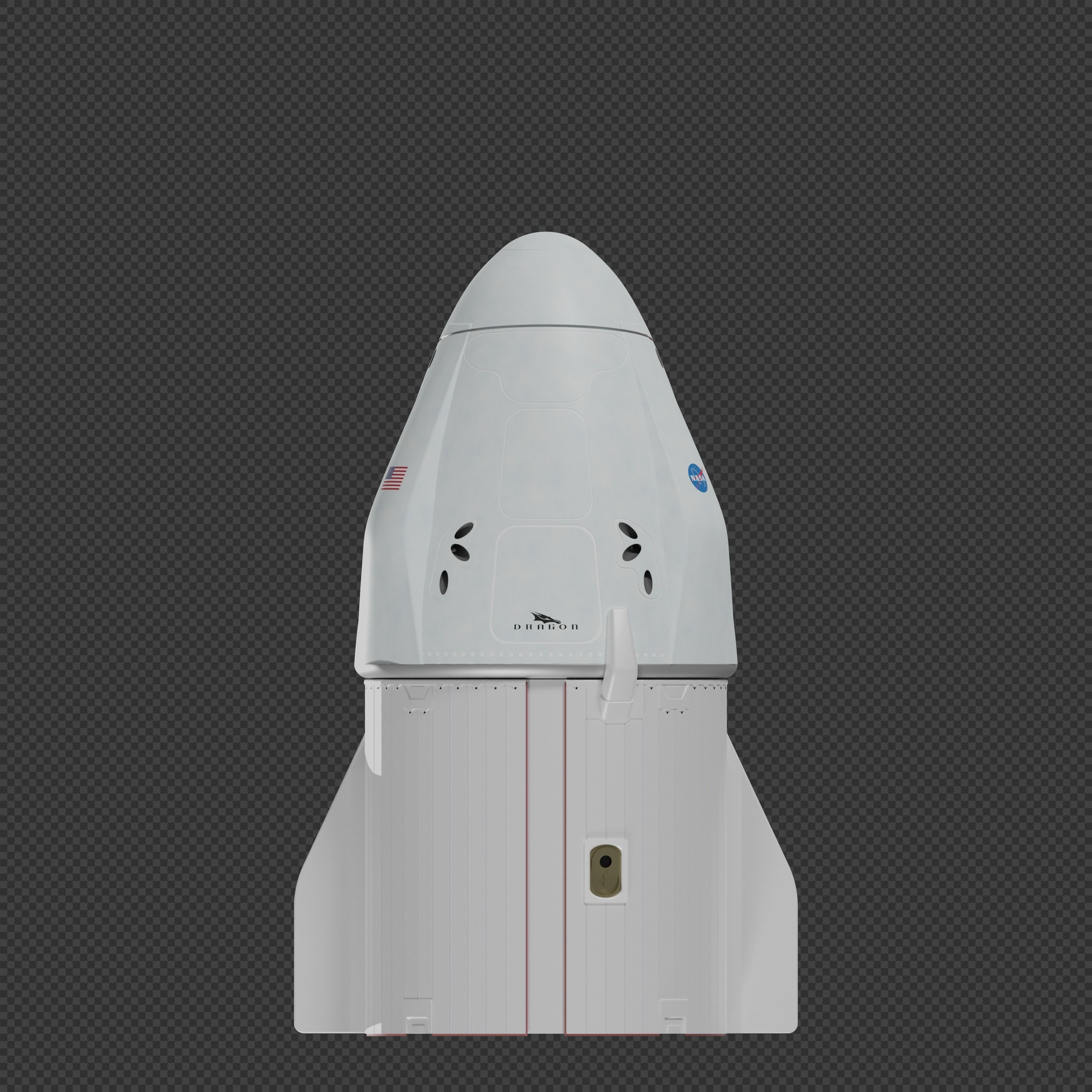 SpaceX Dragon 2 Cargo 3D model | CGTrader