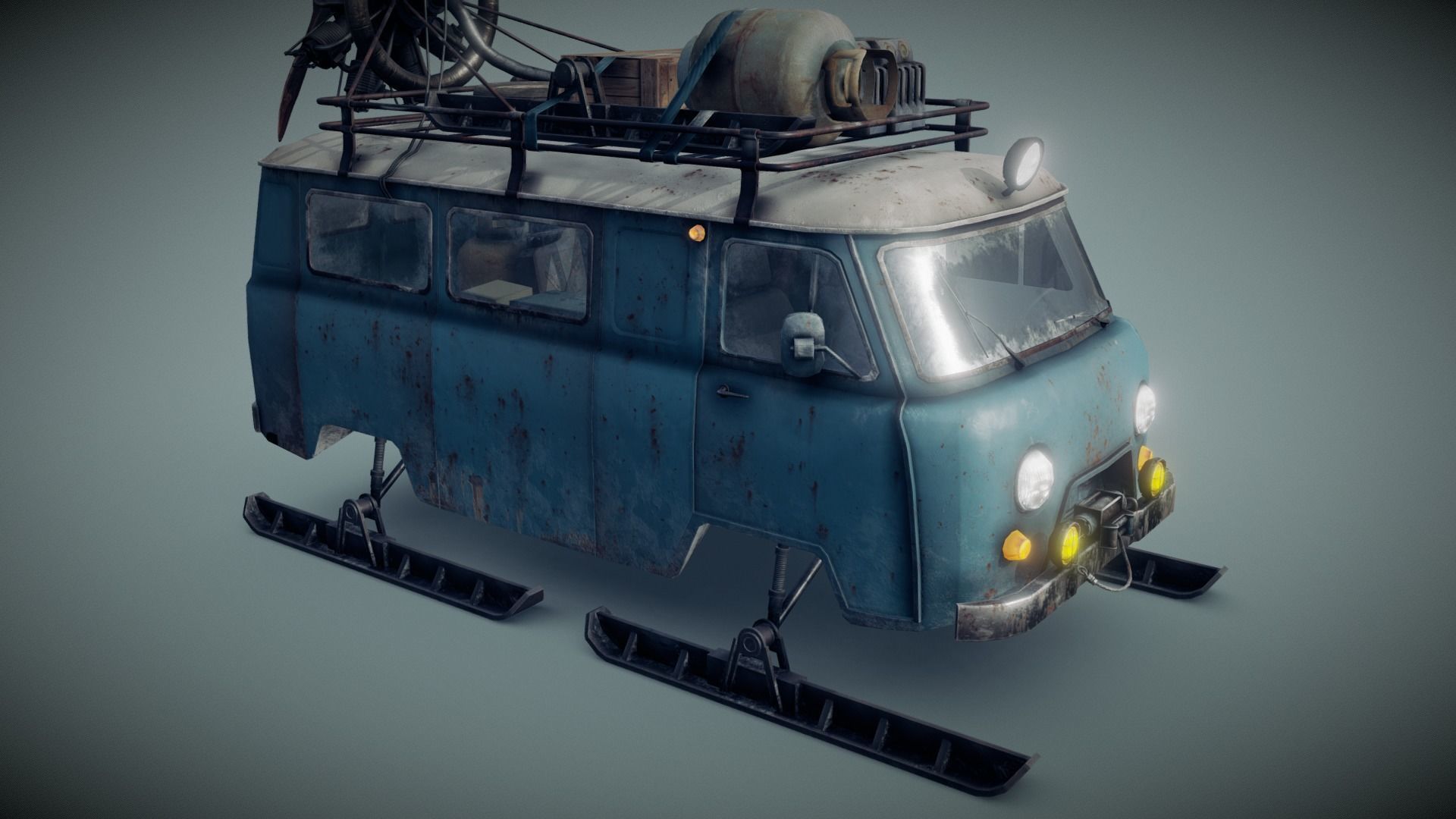 Buchanka Snow Glider free VR / AR / low-poly 3D model | CGTrader