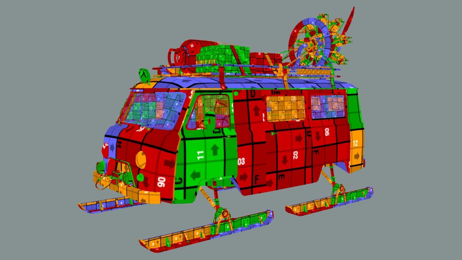 Buchanka Snow Glider free VR / AR / low-poly 3D model | CGTrader