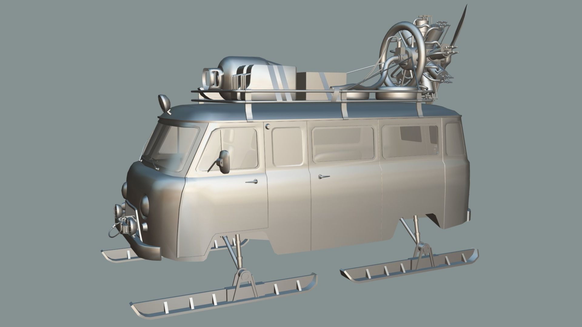 Buchanka Snow Glider free VR / AR / low-poly 3D model | CGTrader