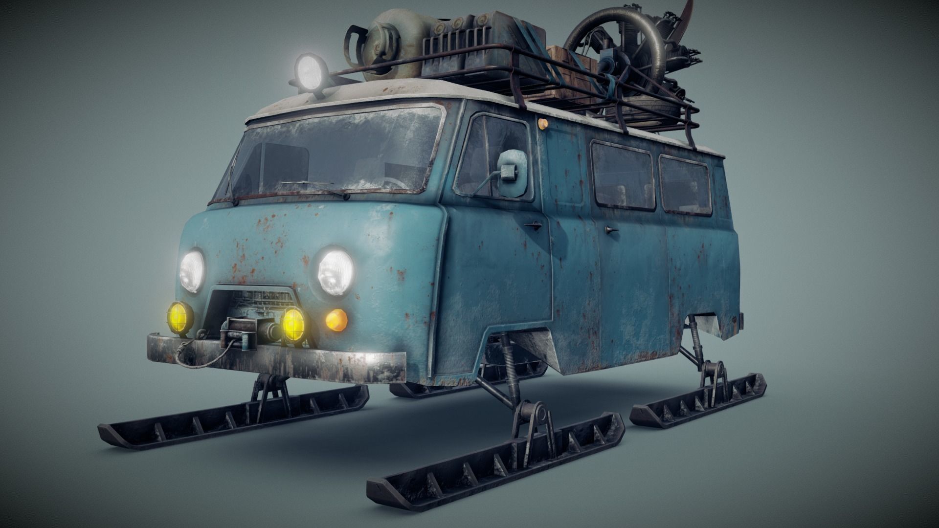 Buchanka Snow Glider free VR / AR / low-poly 3D model | CGTrader