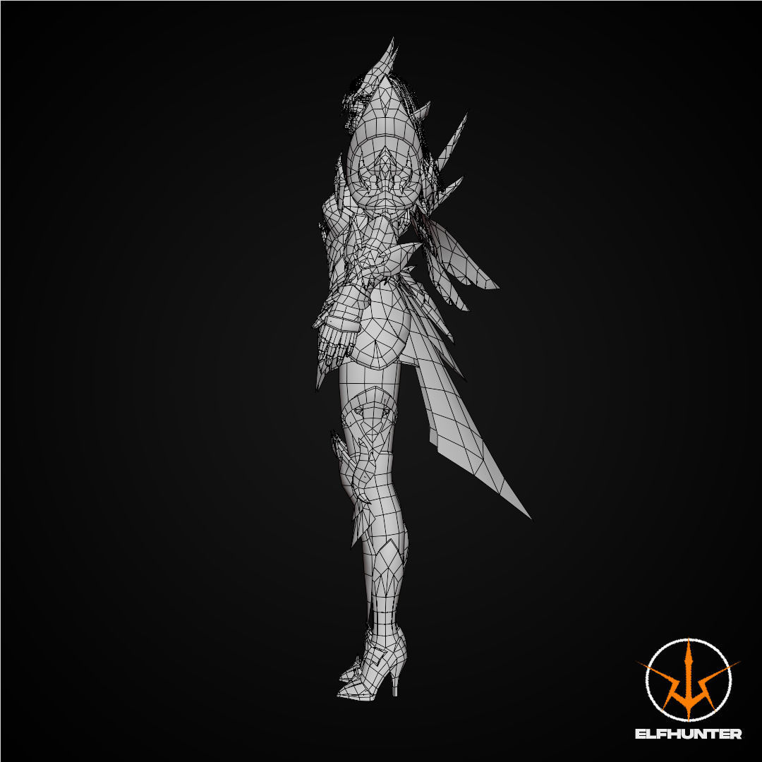 3D model EXCLUSIVE ELF HUNTER EDITION RIGGED CHARACTER ELF AVENGER VR ...