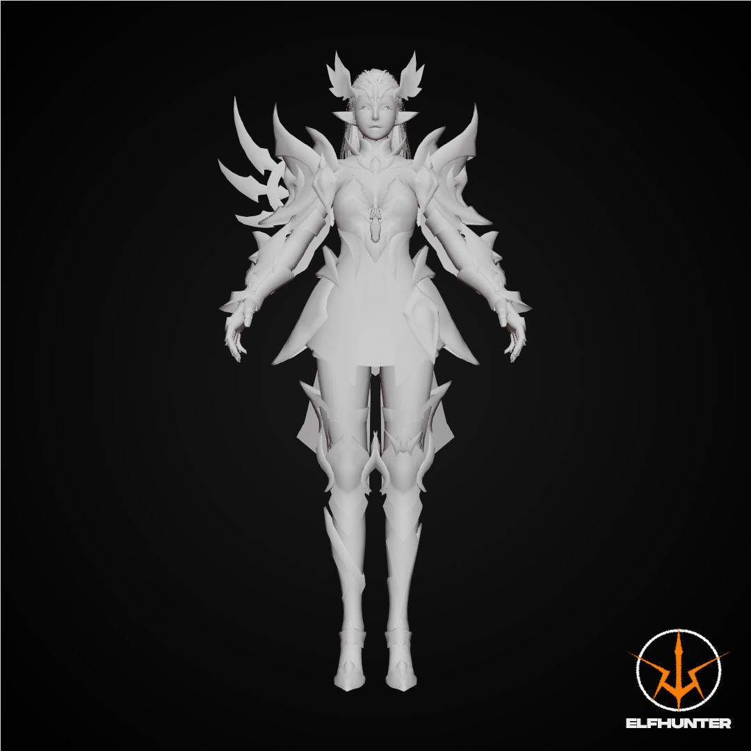 3D model EXCLUSIVE ELF HUNTER EDITION RIGGED CHARACTER ELF AVENGER VR ...