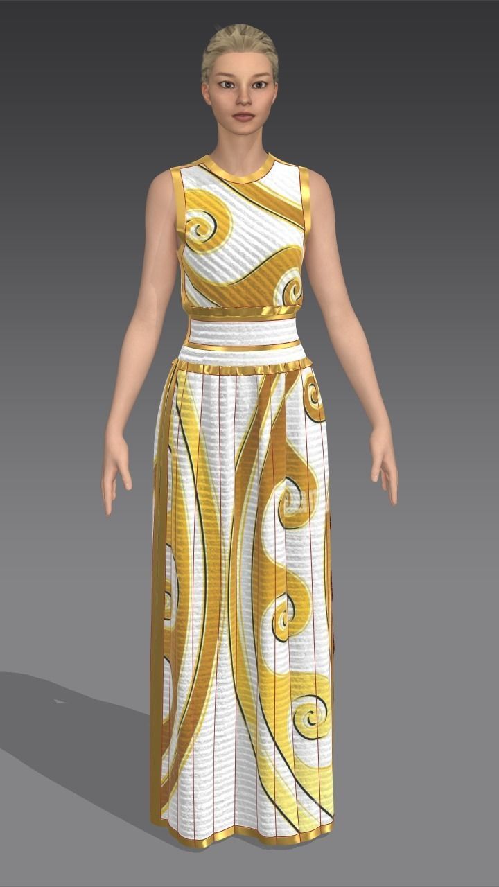 3D model Ancient Greece goddess dress VR / AR / low-poly | CGTrader
