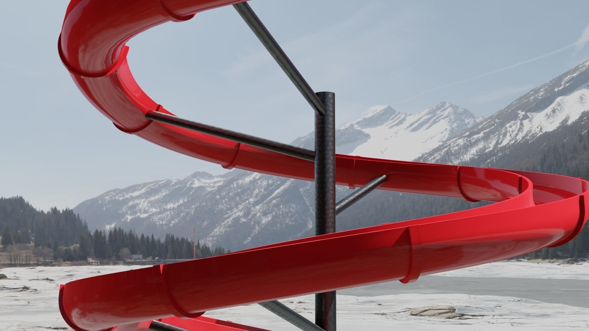 3D model Water Slide VR / AR / low-poly | CGTrader